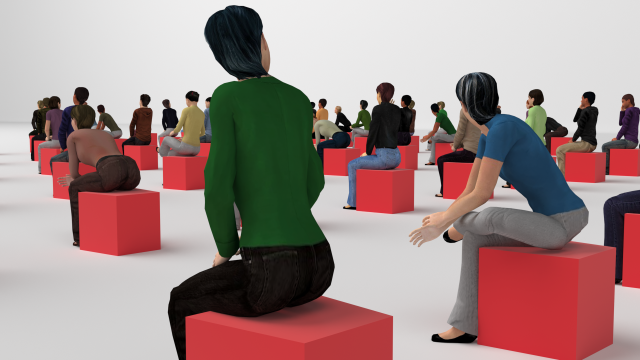 Low Poly Rigged and Animated Sitting Females Pack - 200 Pieces 3D Model ...