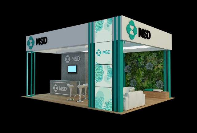 Booth MSD 3D Model in Exhibit 3DExport