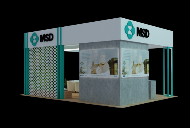 Booth MSD 3D Model in Exhibit 3DExport