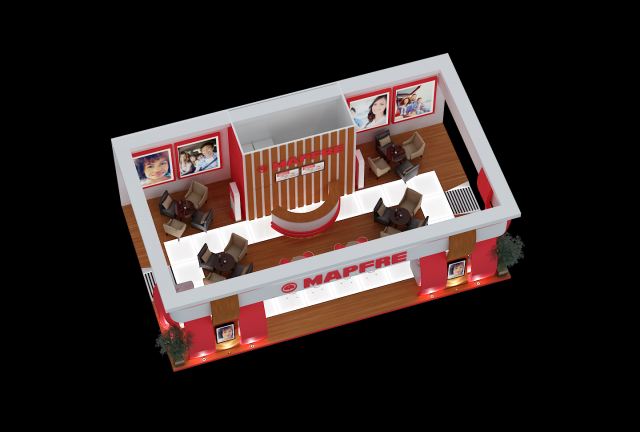 PAC 04 Booth Mapfre 3D Model in Exhibit 3DExport