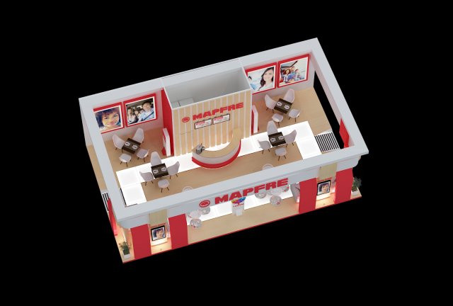 PAC 04 Booth Mapfre 3D Model in Exhibit 3DExport