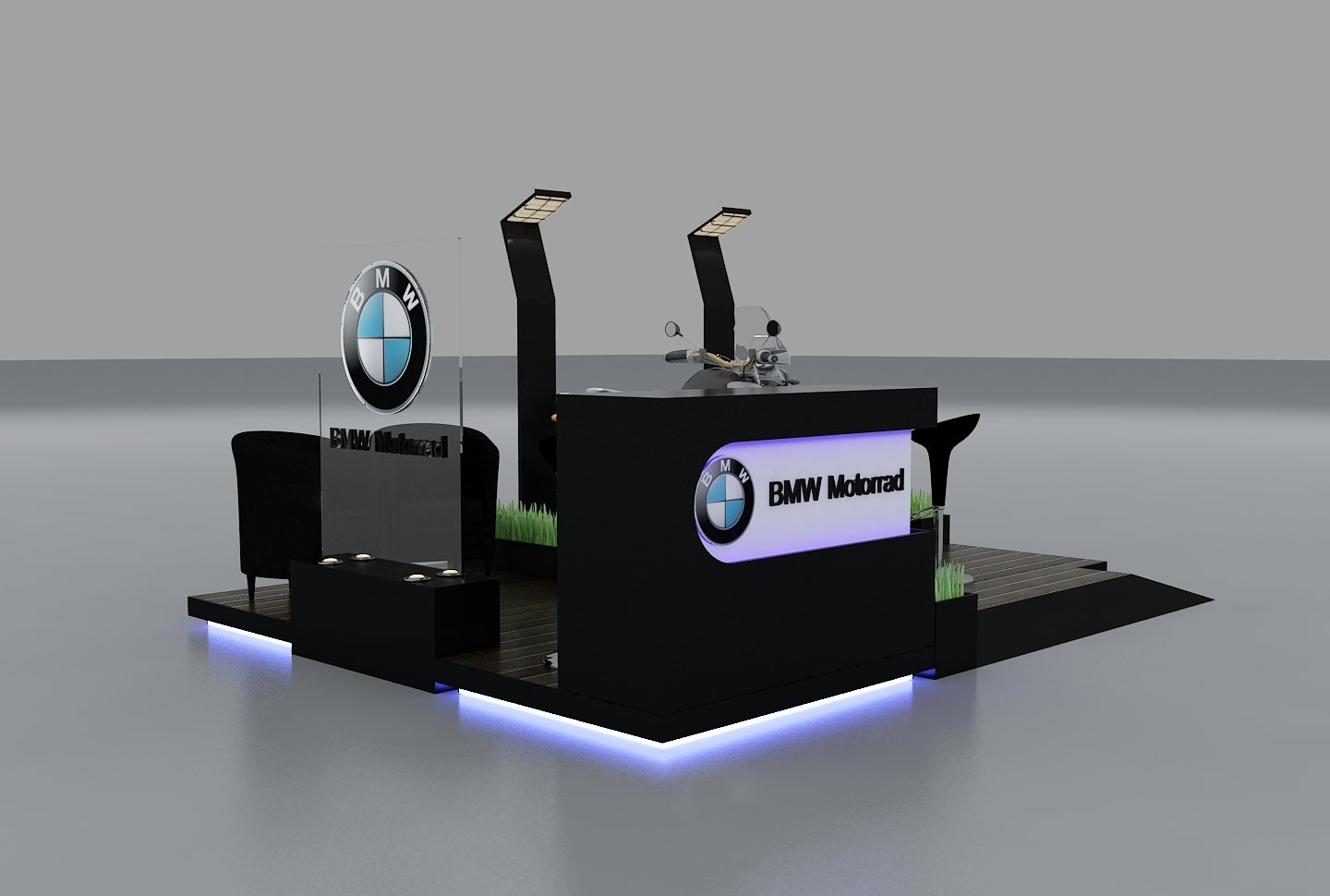 Booth Motorcicle 3D Models in Exhibit 3DExport