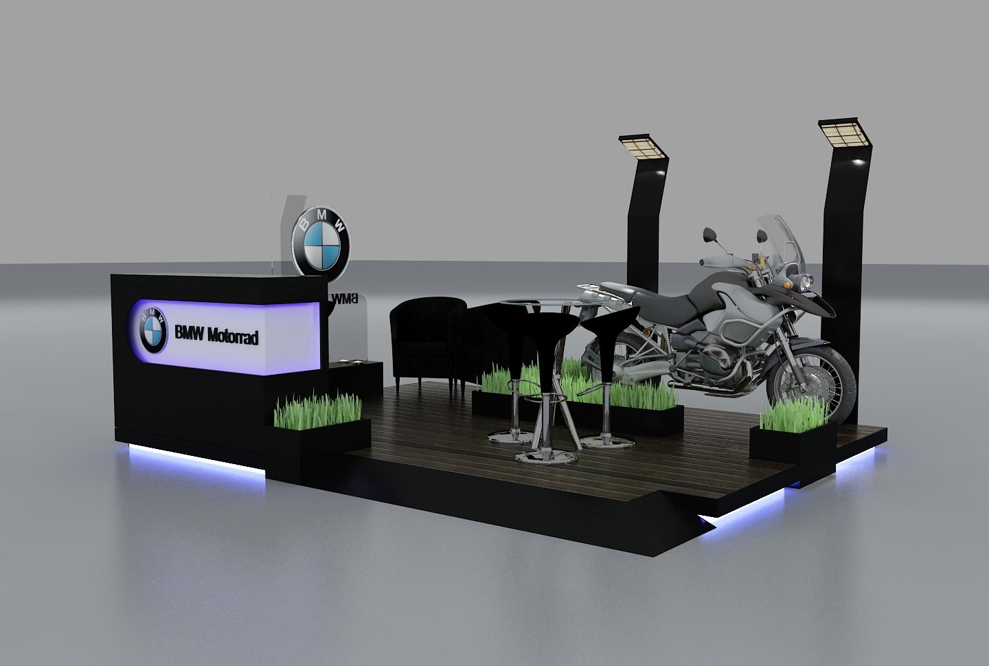 Booth Motorcicle 3D Models in Exhibit 3DExport