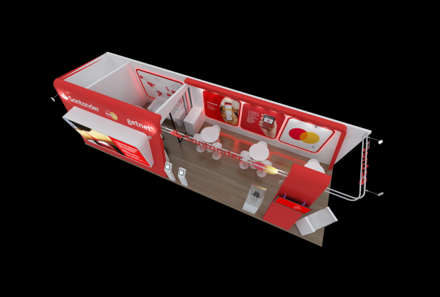Pack 05 Booths Santander 3D Model in Exhibit 3DExport