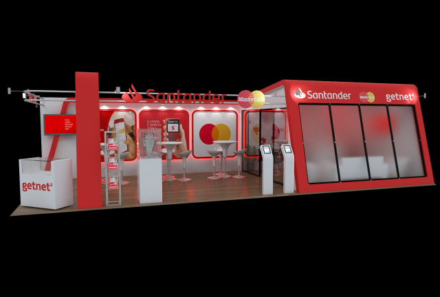 Pack 05 Booths Santander 3D Model in Exhibit 3DExport