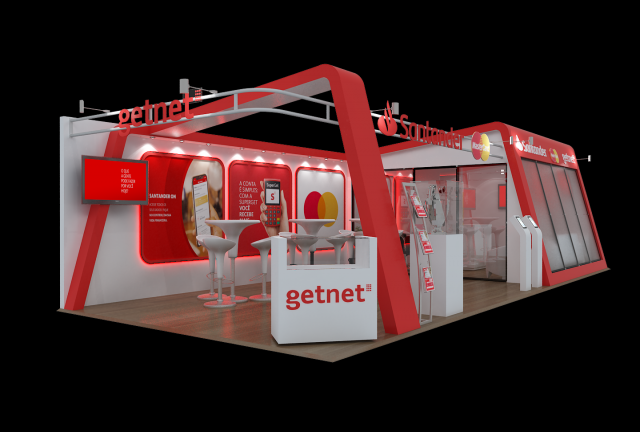 Pack 05 Booths Santander 3D Model in Exhibit 3DExport