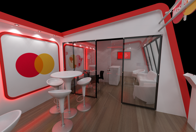 Pack 05 Booths Santander 3D Model in Exhibit 3DExport