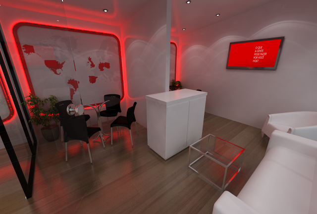 Pack 05 Booths Santander 3D Model in Exhibit 3DExport