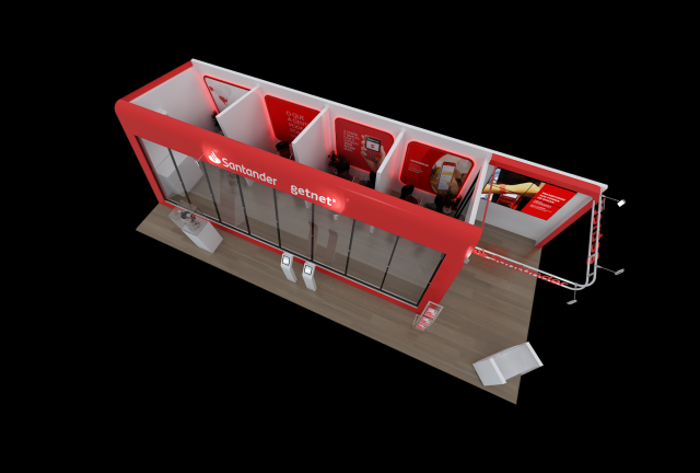 Pack 05 Booths Santander 3D Model in Exhibit 3DExport