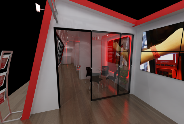 Pack 05 Booths Santander 3D Model in Exhibit 3DExport