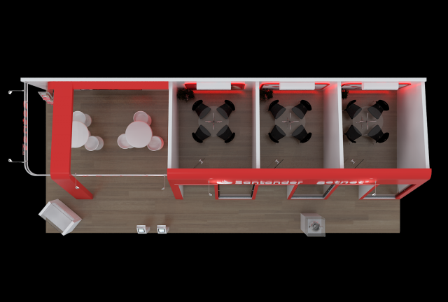 Pack 05 Booths Santander 3D Model in Exhibit 3DExport