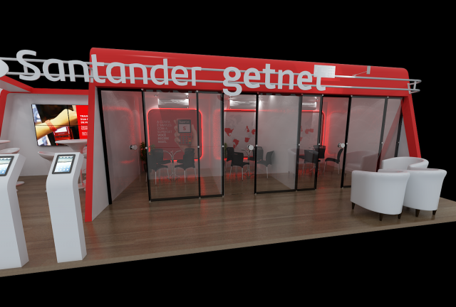 Pack 05 Booths Santander 3D Model in Exhibit 3DExport