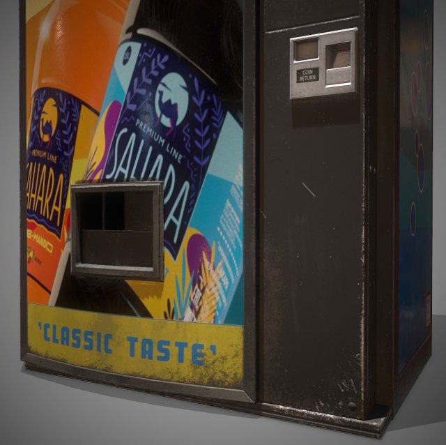 soda vending machine-pbr game redy low-poly 3D Model in Household ...