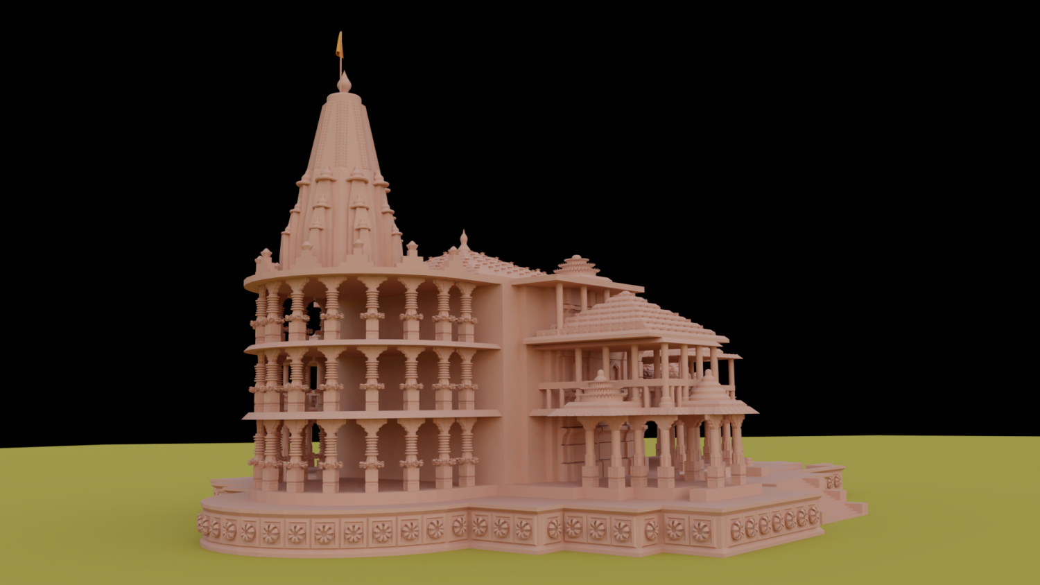 Shri Ram Mandir 3D Model in Buildings 3DExport