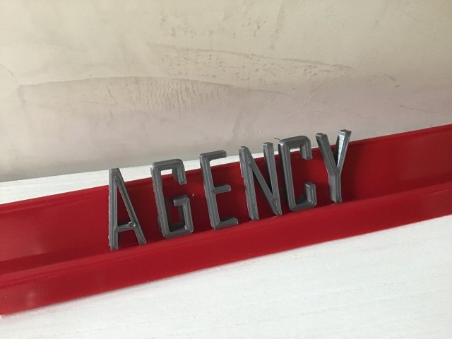 agency font uppercase and lowercase 3d letters stl file 3D Print Model ...