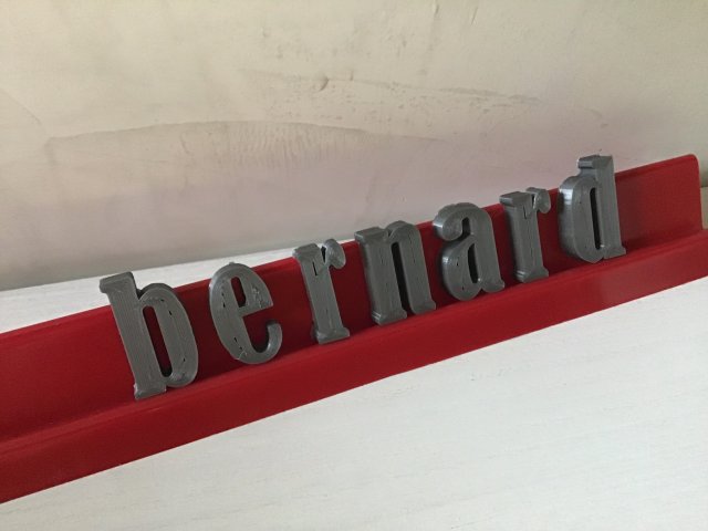 bernard font uppercase and lowercase 3d letters stl file 3D Print Model ...