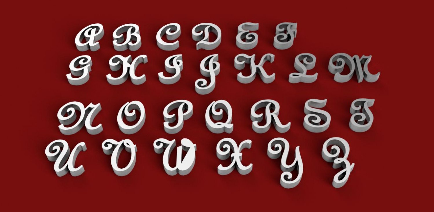 3d Letters Alphabet Lower Case