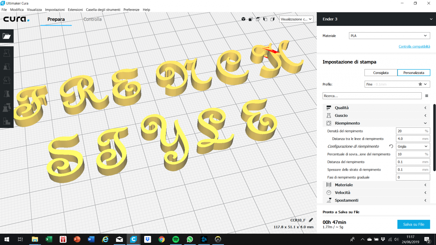 french style font uppercase and lowercase 3d letters stl file 3D Print ...