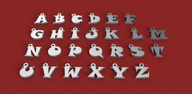 3d letters for keychain and more 3D Print Model in Keychains 3DExport