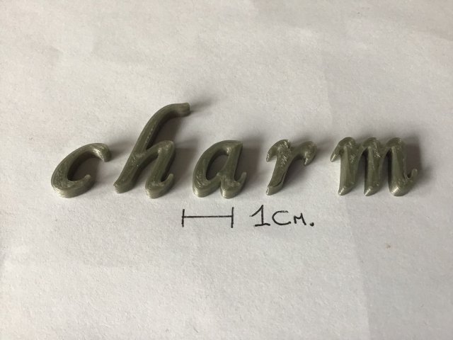 charm uppercase and lowercase 3d letters stl file 3D Print Model in ...