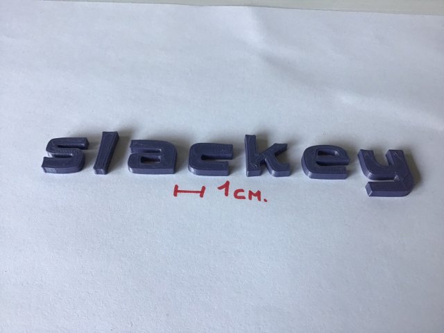 slackey uppercase and lowercase 3d letters stl file 3D Print Model in ...