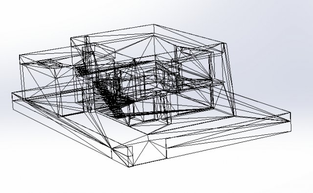 house realized with solidworks built on a ground of 500 m 3D Model in ...