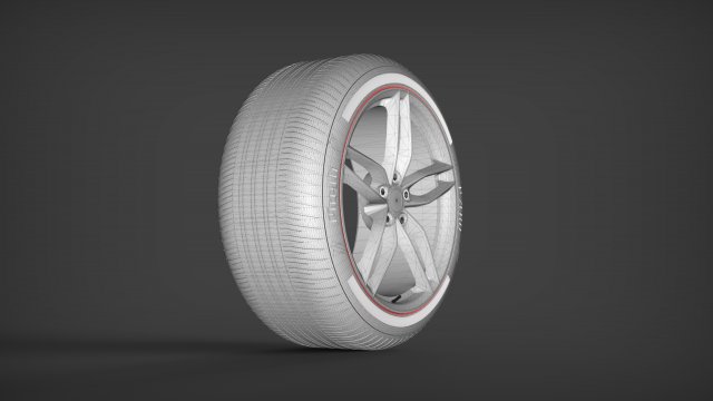 wheel 3D Model in Parts of auto 3DExport