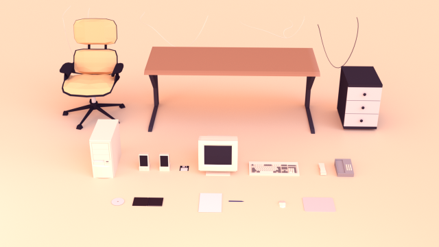 low poly computer desk 3D Model in Computer 3DExport