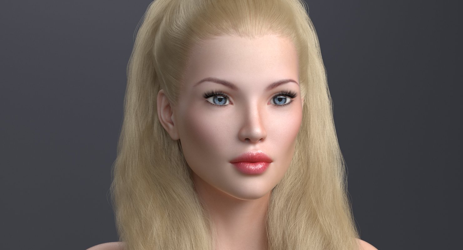 Blond Princess Angie 3D Model in Woman 3DExport