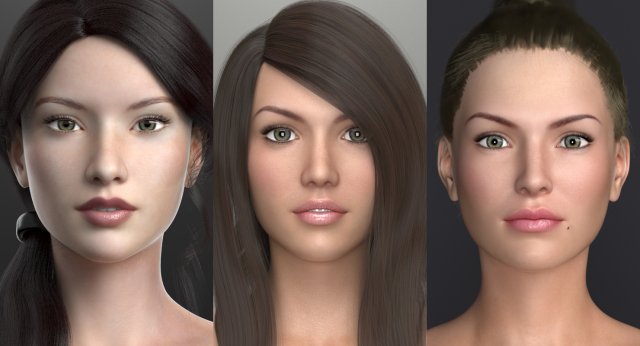 3d female model collection vol 01 3D Model in Woman 3DExport