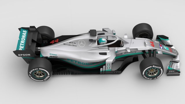 Mercedes f1 3D Model in Racing 3DExport