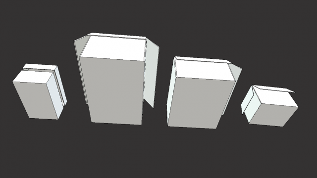 low poly carton boxes Modelo 3D in Otros 3DExport