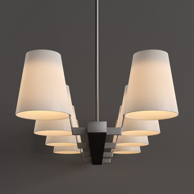 jonathan browning - corniche linear chandelier 3D Model in Ceiling ...