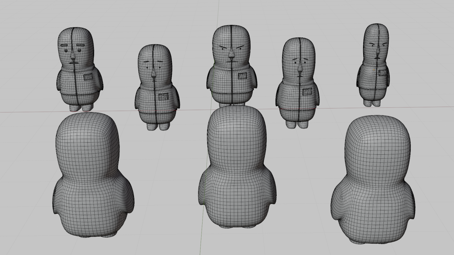 the squid game characters 3D Models in Cartoon 3DExport