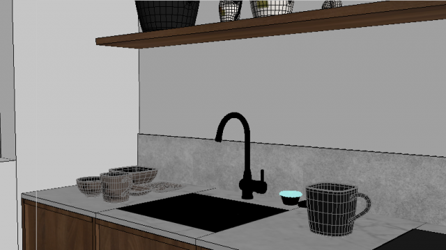 kitchen 3D Model in Kitchen 3DExport