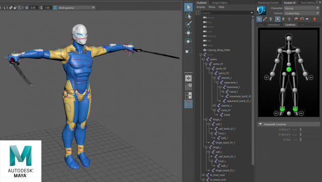 cyborg ninja killer 3D Model in Robot 3DExport