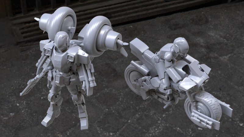 Robotech Veritech Cyclone Mospeda Printable 3D Print Model in SCI-FI ...