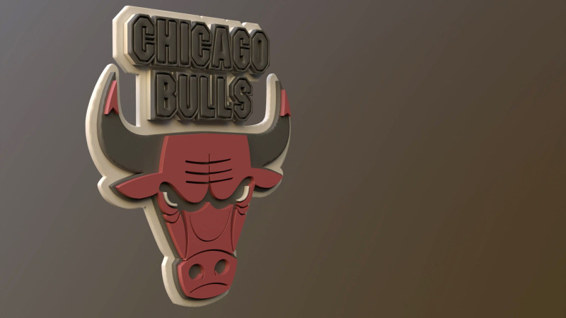Chicago bulls Team Logo Printable and Renderable keychan Modelo de ...