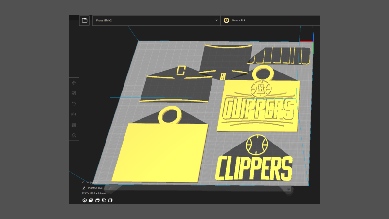 LA clippers Logo Shield Printable and Renderable keychan 3D Print Model ...