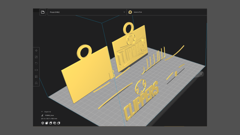 LA clippers Logo Shield Printable and Renderable keychan 3D Print Model ...