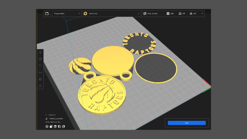 Toronto raptors Logo Shield Printable and Renderable keychan 3D Print ...