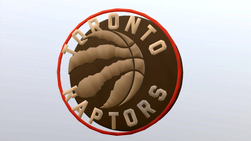 Toronto raptors Logo Shield Printable and Renderable keychan 3D Print ...