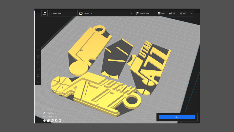 Utah Jazz Logo Shield Printable and Renderable keychan 3D Print Model ...