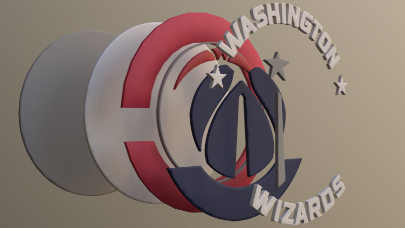 Washington Wizards Logo Shield Printable and Renderable keychan 3D ...