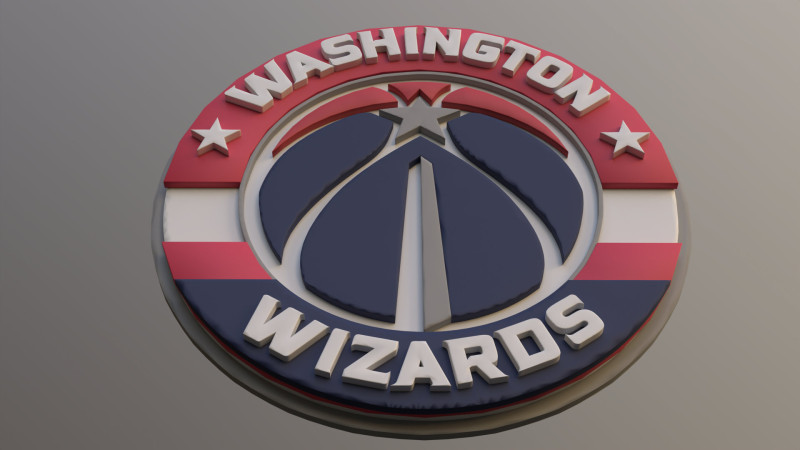 Washington Wizards Logo Shield Printable and Renderable keychan 3D ...