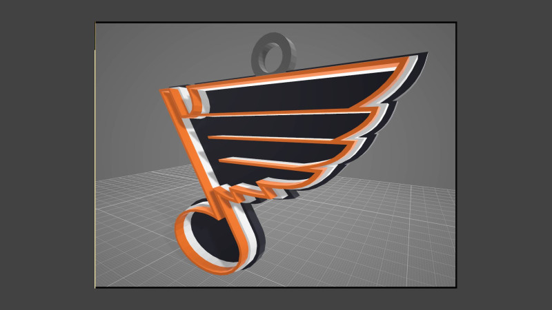 St louis blues logo shield Printable and Renderable keychan 3D Print ...