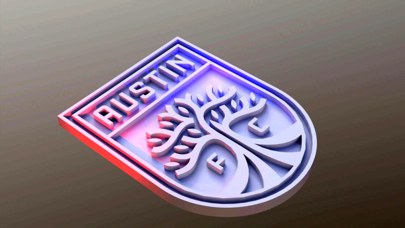 Austin fc logo keychan printable and renderable 3D Print Model in Signs ...