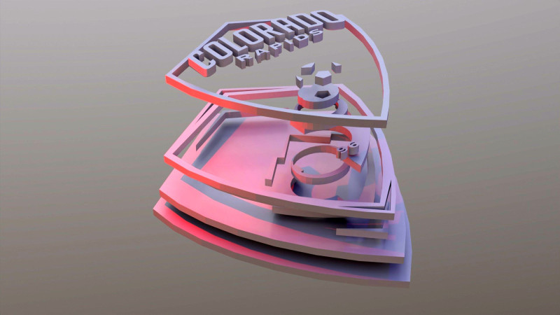 Colorado rapids logo keychan printable and renderable 3D Print Model in ...