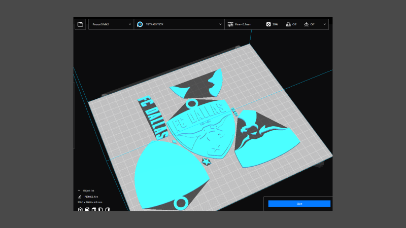 Dallas logo keychan printable and renderable 3D Print Model in Signs ...