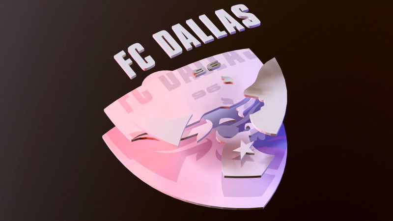 Dallas logo keychan printable and renderable 3D Print Model in Signs ...